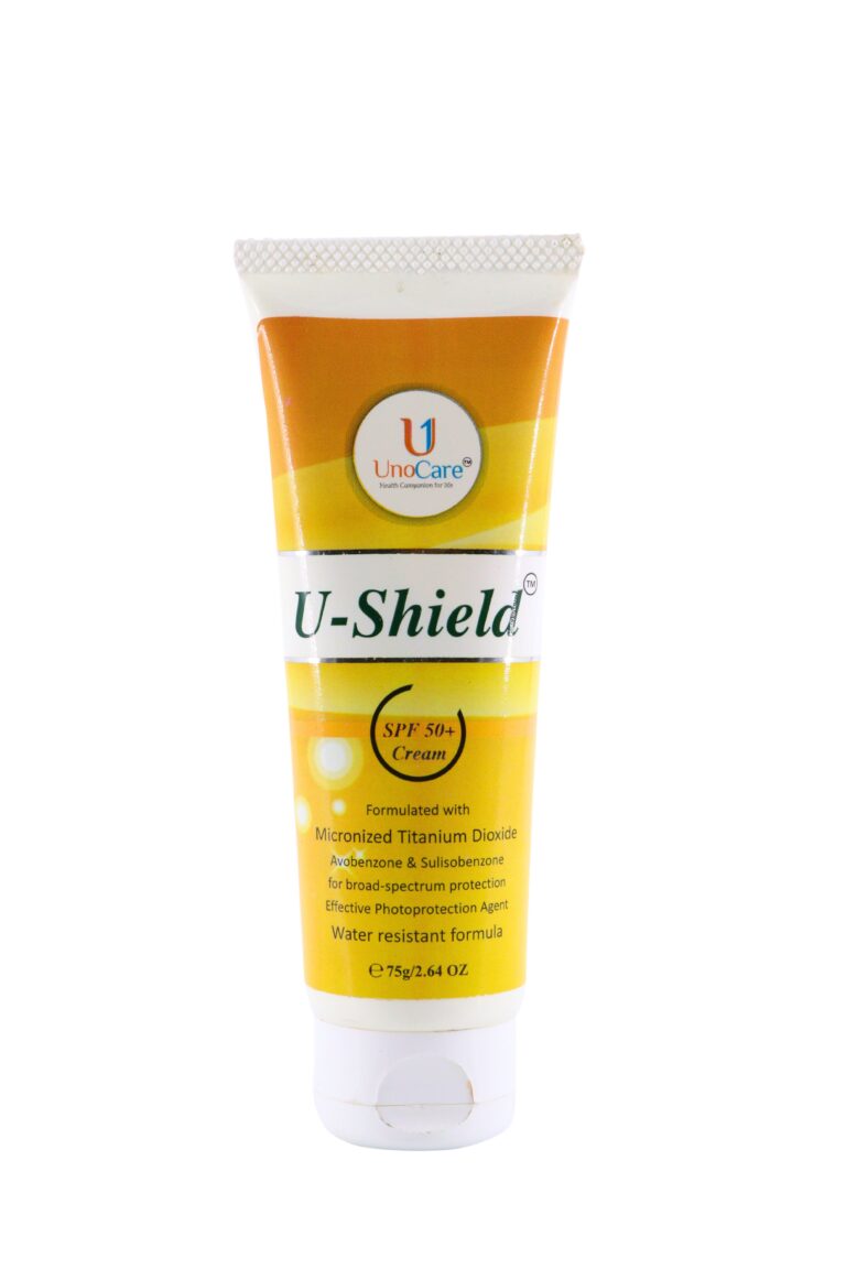 U Shield SPF 50+ Cream with PA+++ , UVA & UVB for Broad Spectrum – 75g ...